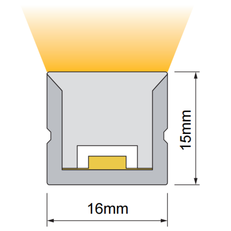 Top Bend Neon Flex 16x15mm | 15w p/m Maximum 5m