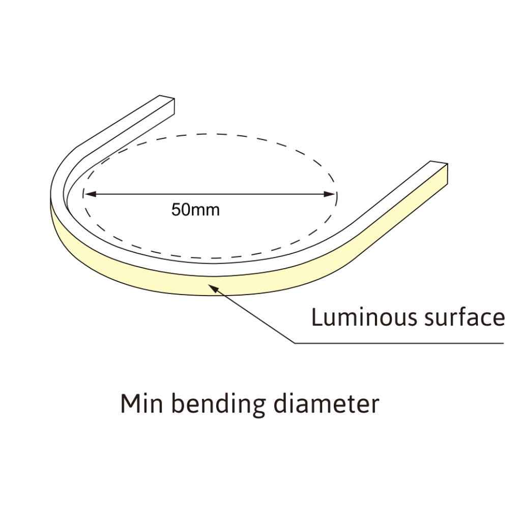 Top Bend Neon Flex 6x6mm | 6w p/m Maximum 5m
